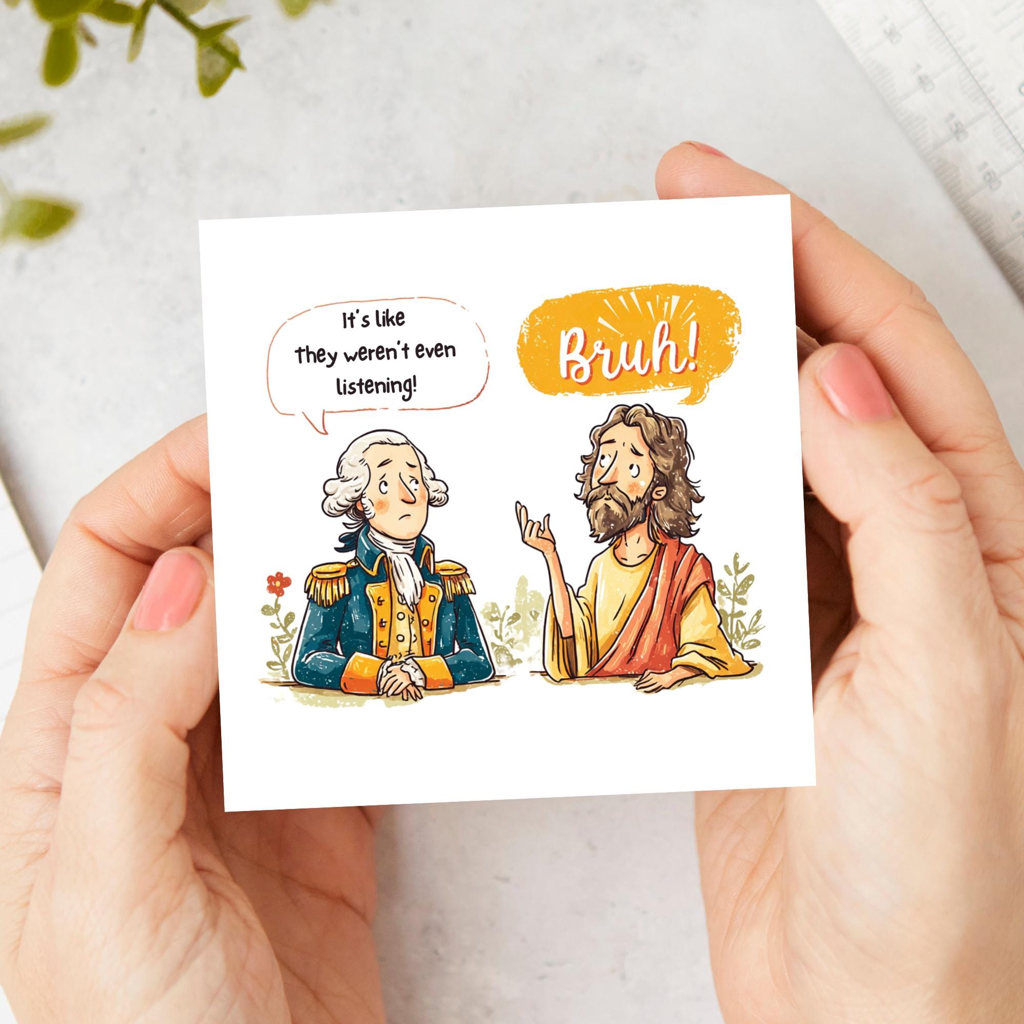 Funny George Washington Meme Sticker, Anti-trump Political Satire ...