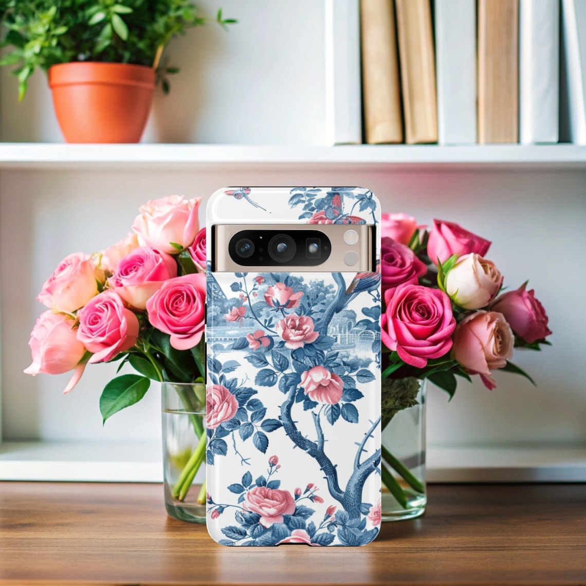 Toile Phone Case Blue Toile De Juoy Pattern French Country Chinoiserie ...