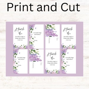 Lavender Fields Gift Tags | Baby Shower | Lavender Gift Tags | Floral ...