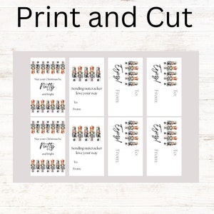 Printable Christmas Gift Tags Nutcracker, Printable to and From ...