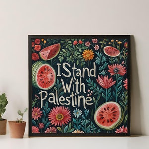 Palestine Watermelon Poster, Gallery Wall Art | Palestine Collection ...