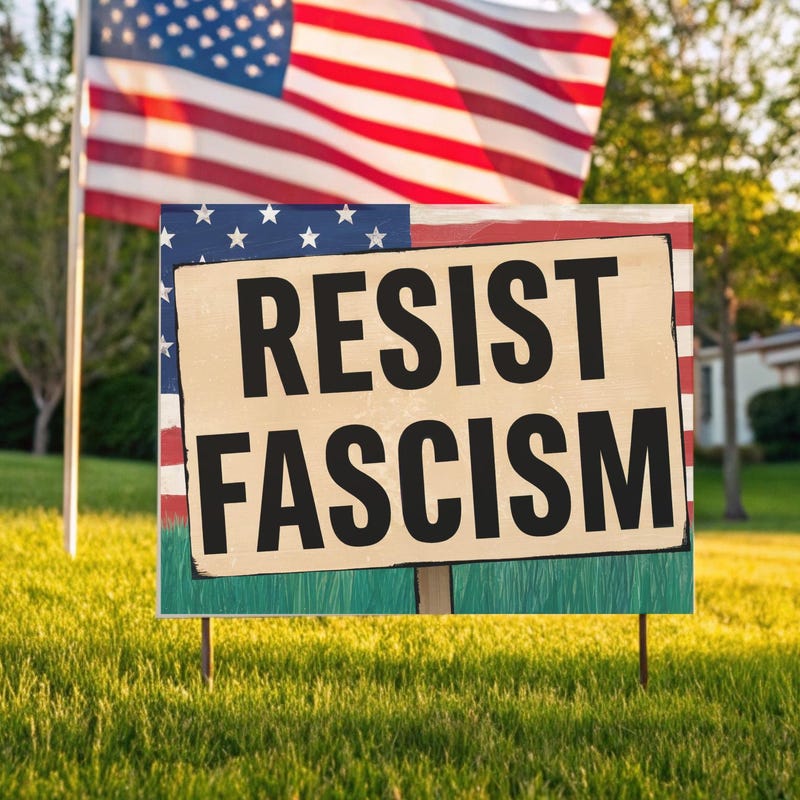 No Fascism Yard Sign - Etsy