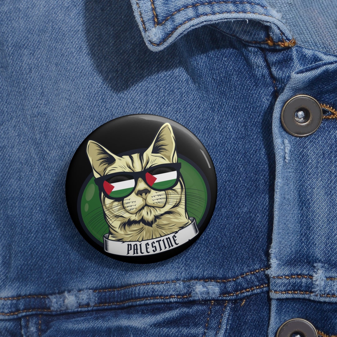 Palestine Pin Button, Palestine Cat, I Stand With Palestine, Free ...