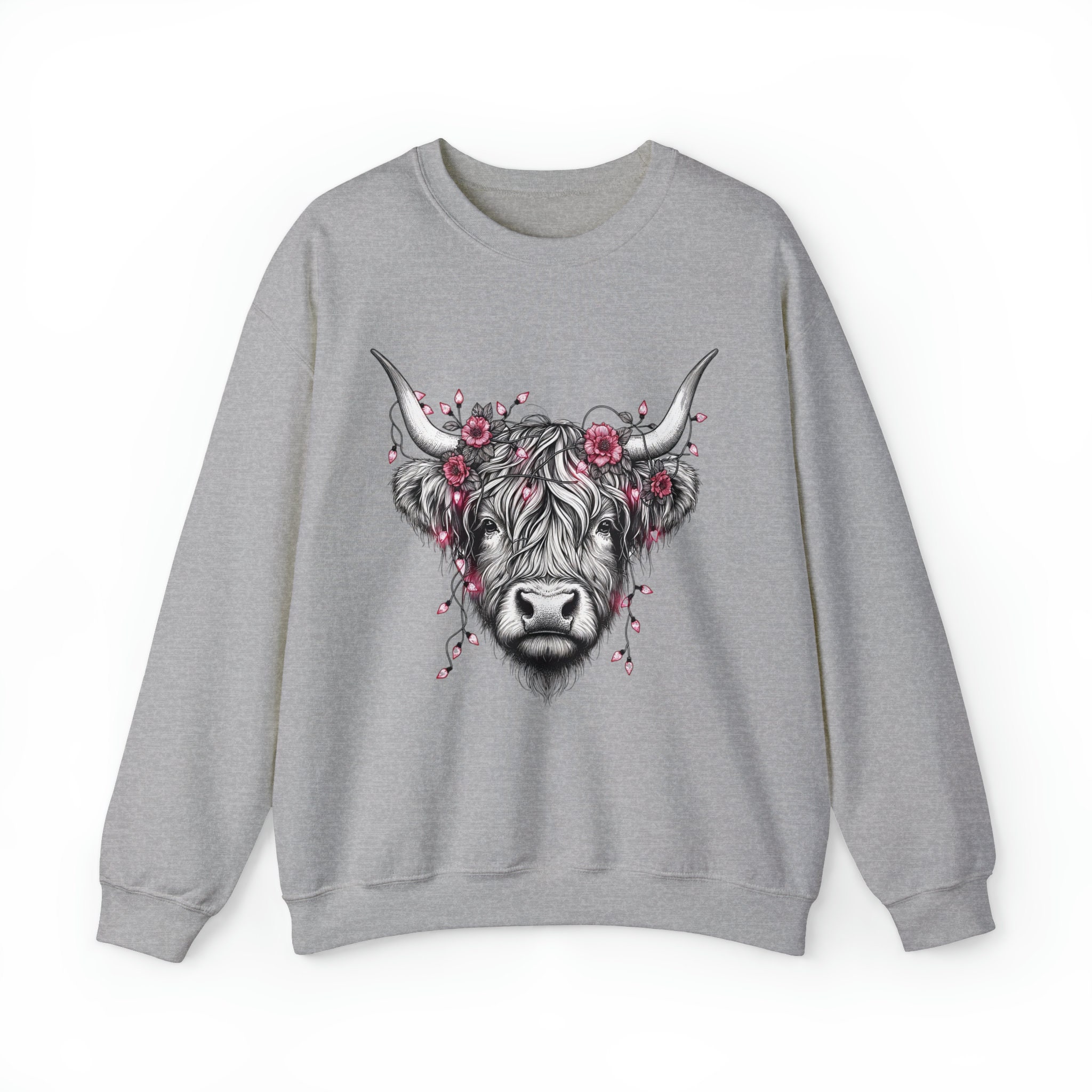 Scottish Highland Cow Sweatshirt, Valentines Day, Gift for Her, Gift ...