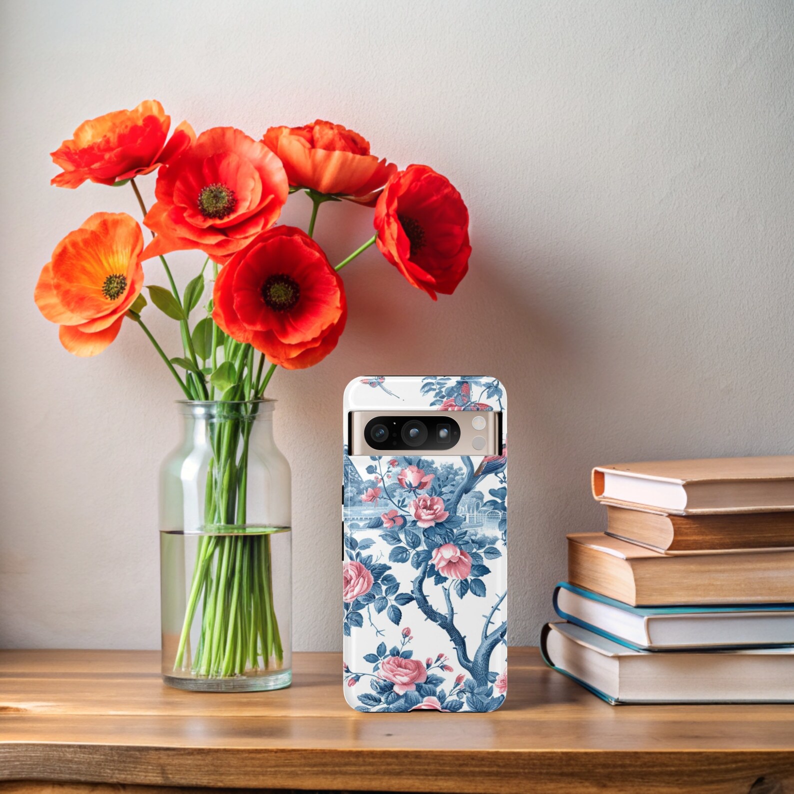 Toile Phone Case Blue Toile De Juoy Pattern French Country Chinoiserie ...