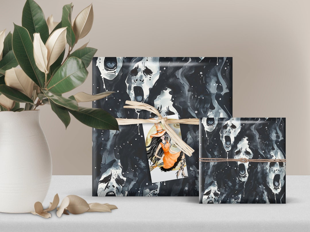 Scream Wrapping Paper, Birthday Grimwrap, Horror Movie Wrapping Paper ...