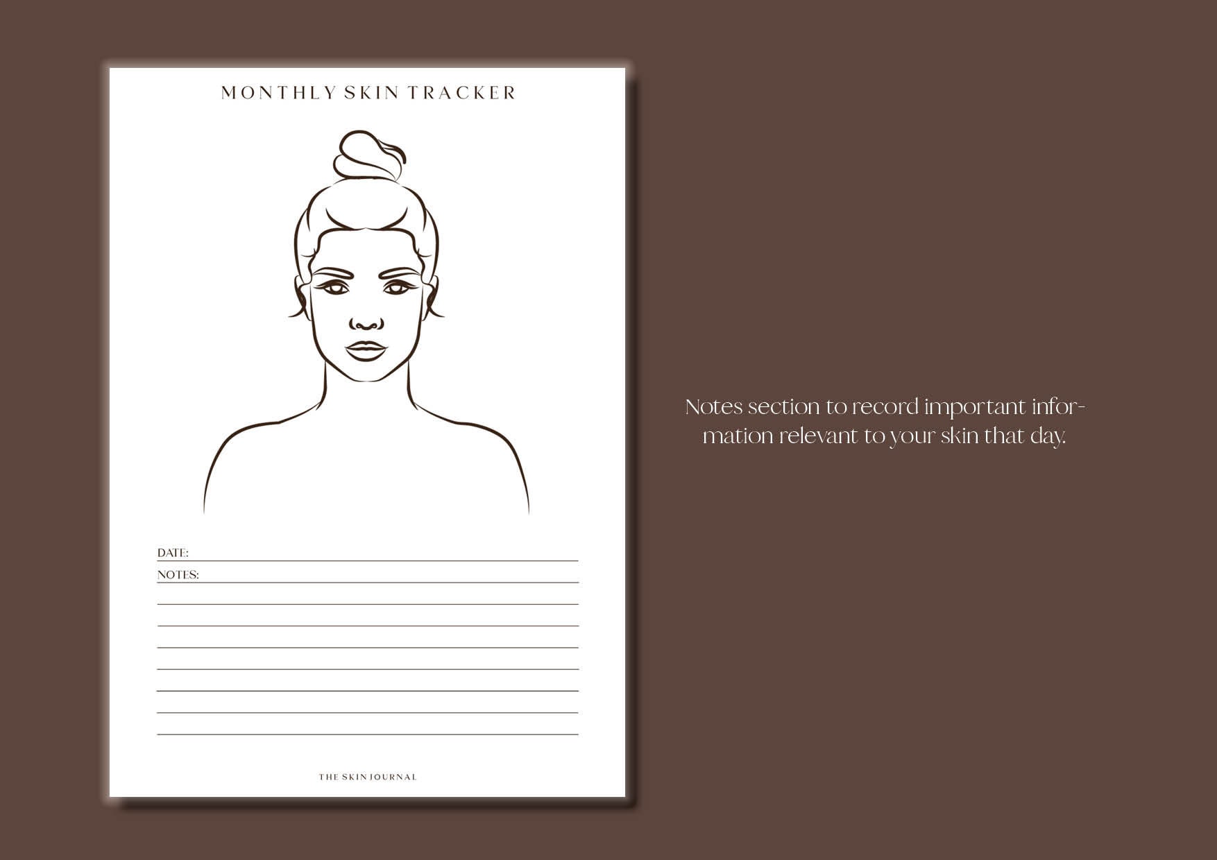 A4 Printable Skin Journal,skin Tracker,acne Tracker,skin Journal for ...