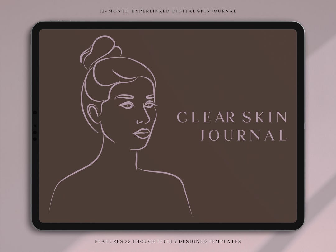 12-month Digital Skin Journal With Hyperlinks | Blemish Prone Skin ...