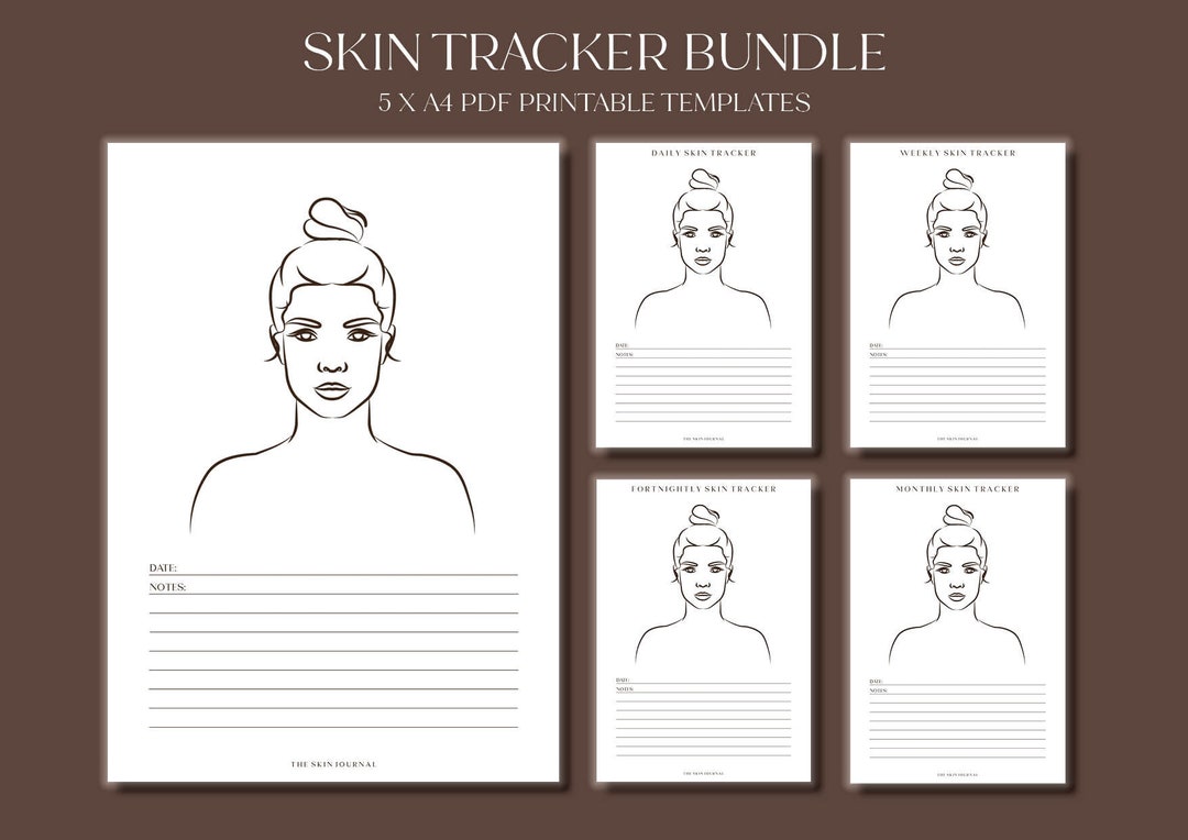 A4 Printable Skin Journal,skin Tracker,acne Tracker,skin Journal for ...