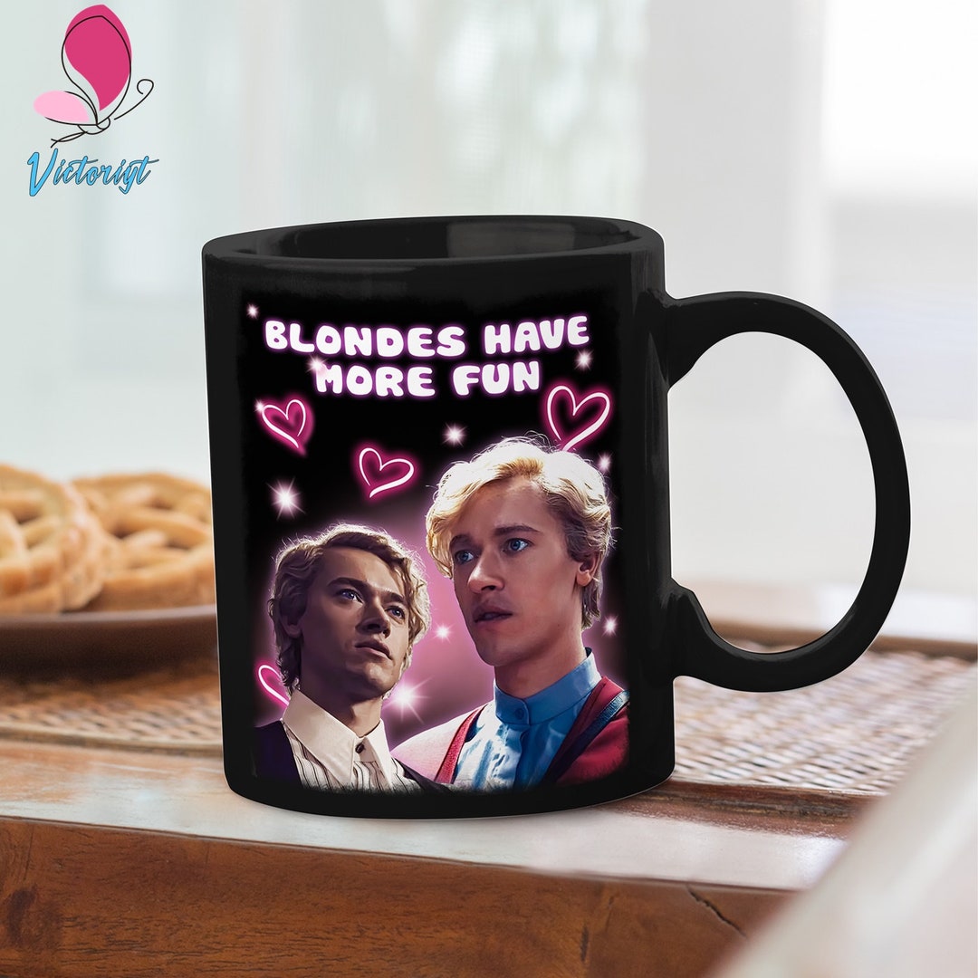 Coriolanus Snow and Finnick Odair Mug, Blondes Have More Fun ...