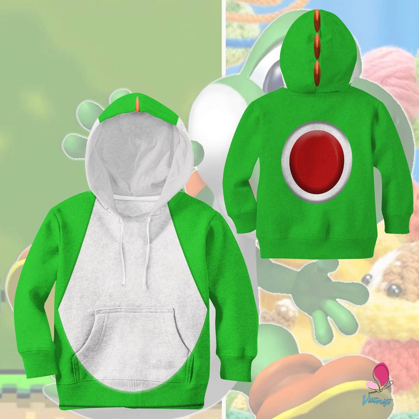 Mario Yoshi Full Over Print Costume Outfit Super Mario Yoshi Shirt Mario Bros Video Game