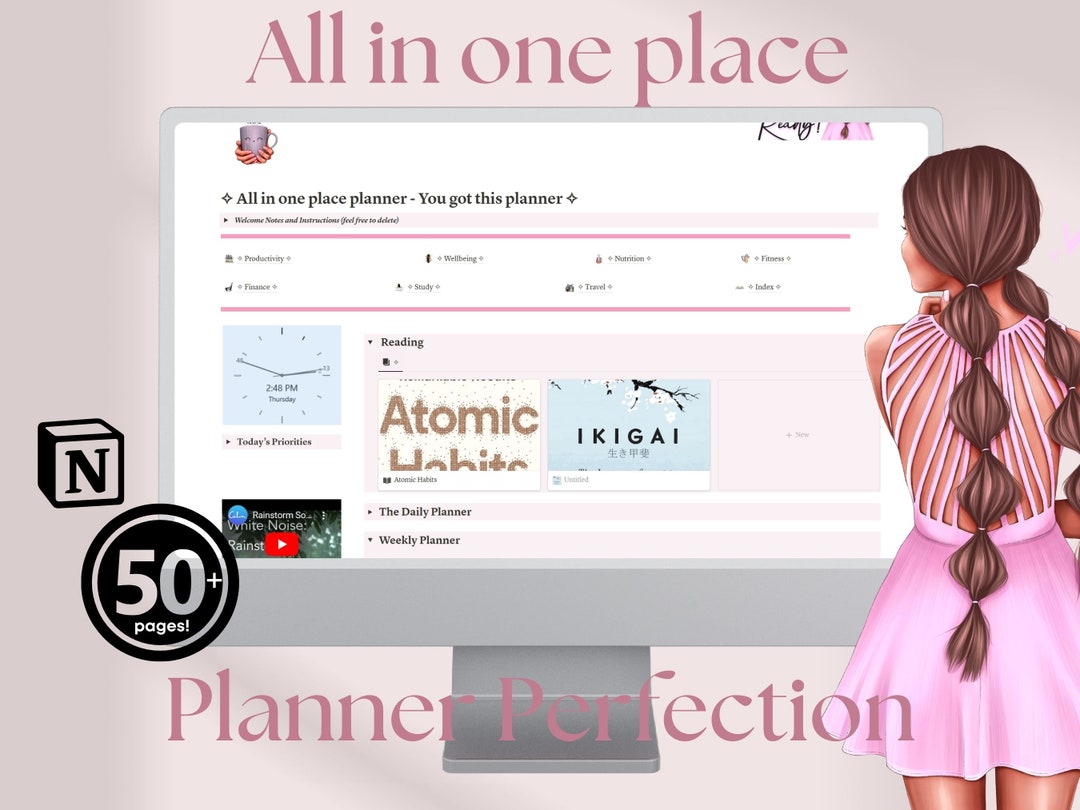 Aesthetic Notion Template, Amazing Digital Life Planner on Notion Dashboard, 50+ 2023 Notions ...