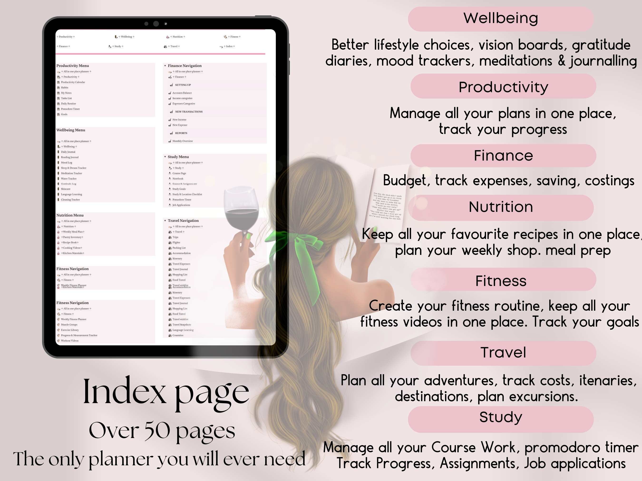 Aesthetic Notion Template, Amazing Digital Life Planner on Notion Dashboard, 50 2023 Notions ...