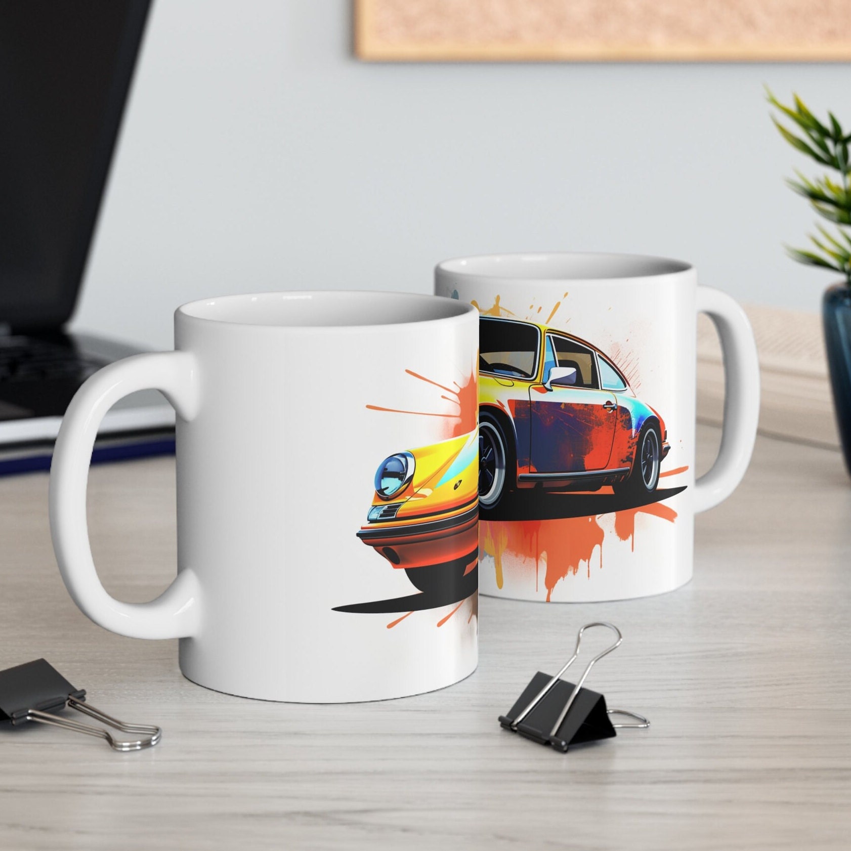 Classic Porsche 911 Coffee Mug: White 11oz Ceramic Cup With - Etsy