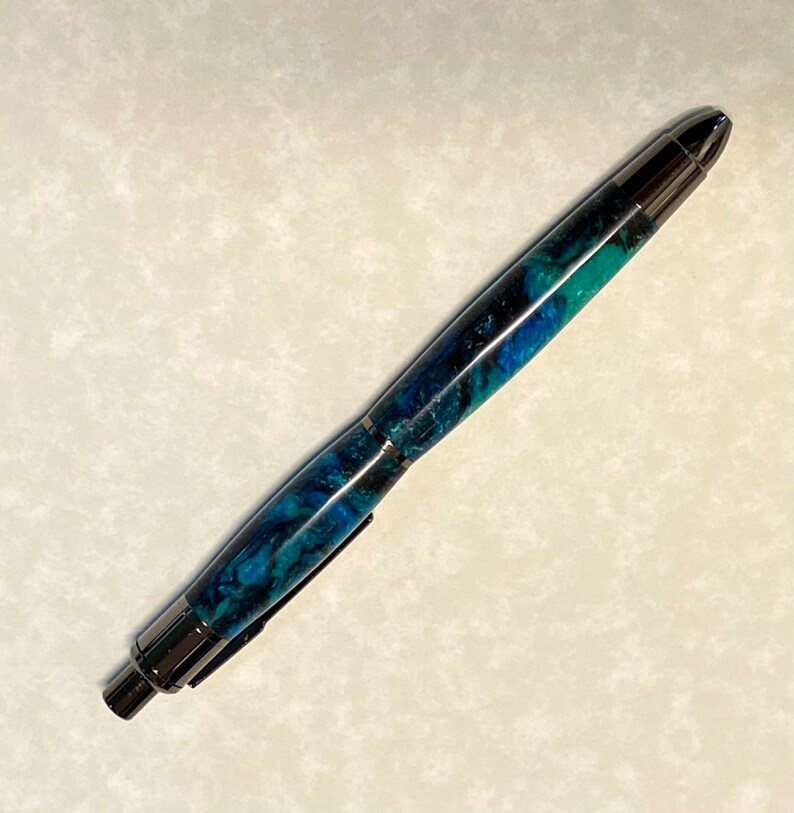 Starry Night Epoxy Ball Point Click Pen Hand Turned - Etsy