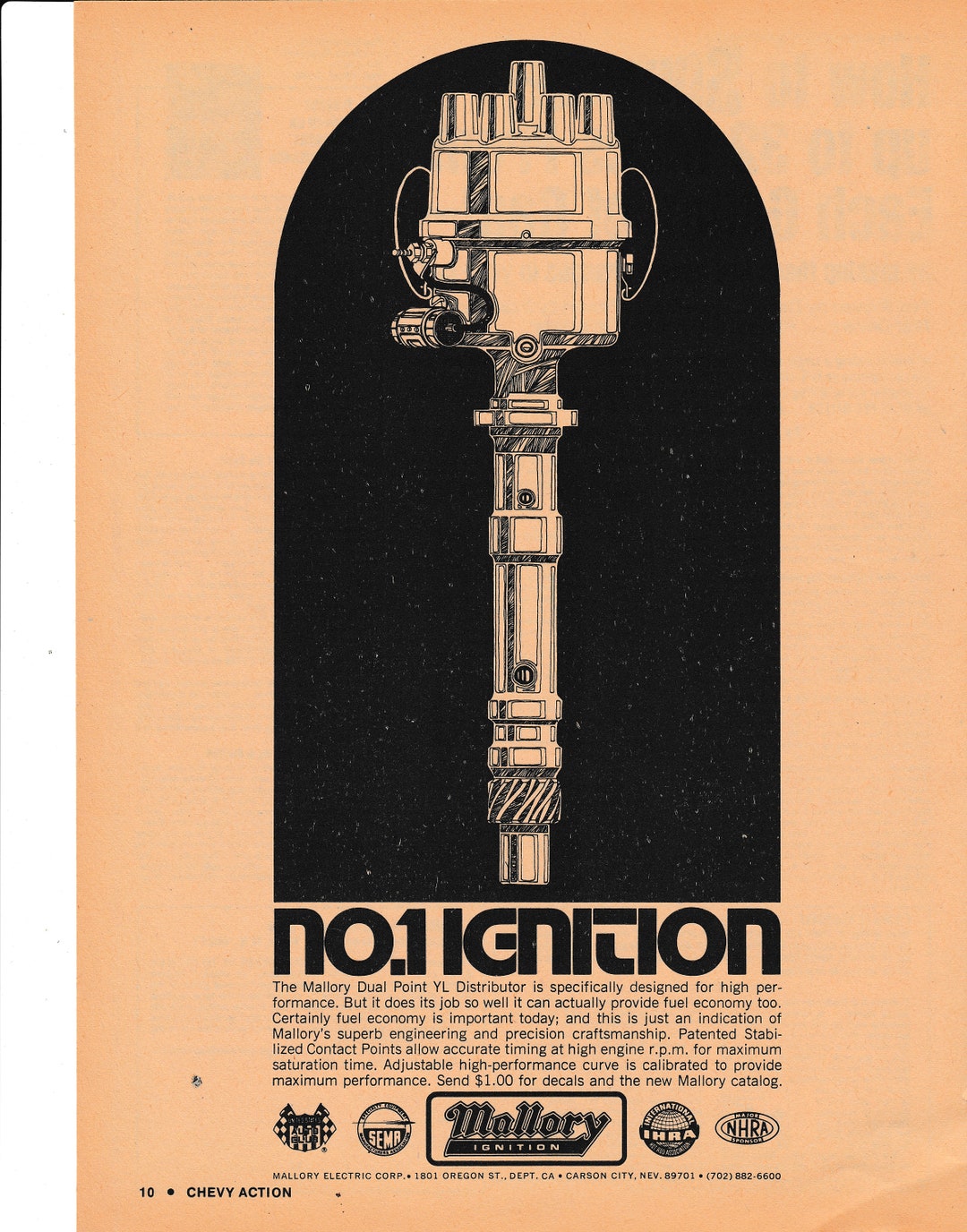 Mallory Ignition 1966 Magazine Print Ad - Etsy