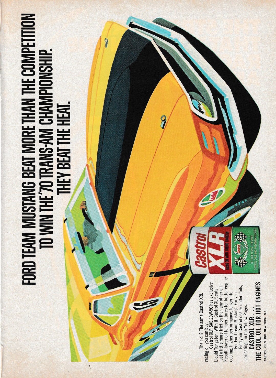 Castrol Motor Oil 1966 Magazine Print Ad - Etsy
