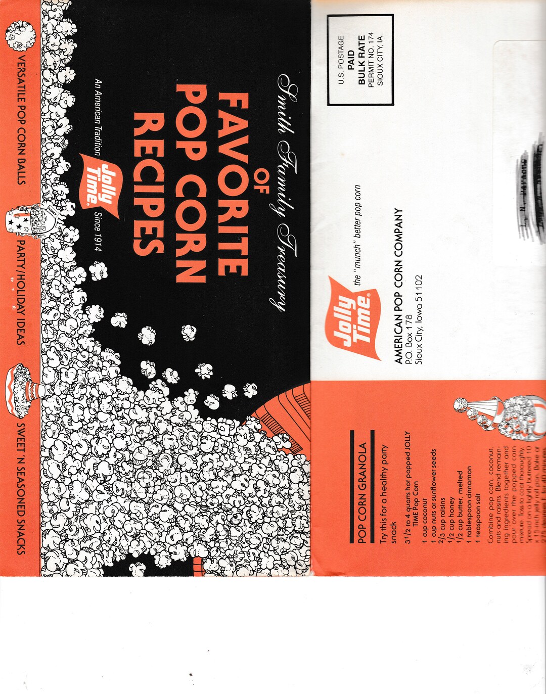 1960's Jolly Time Favorite Popcorn Recipe Booklet - Etsy