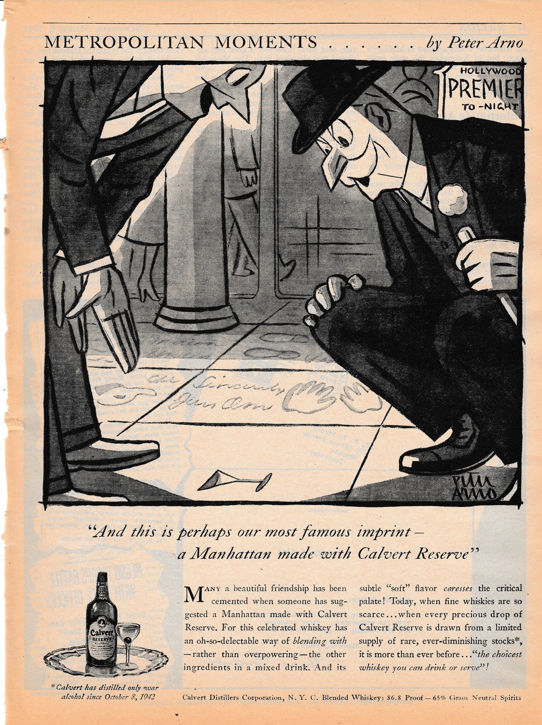 Alcohol Magazine Print Ads 1940's - Etsy