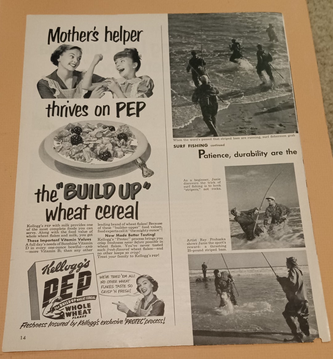 Kelloggs PEP Cereal Print Ad - Etsy