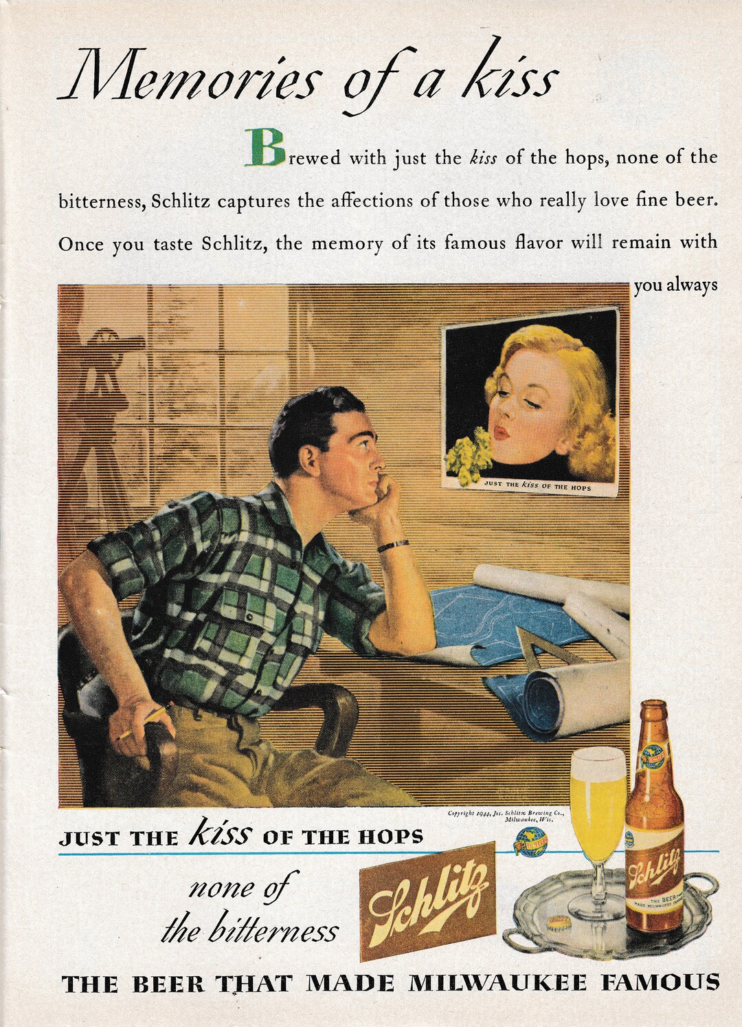 2 Sided Ads Schlitz & RCA Print Ad - Etsy