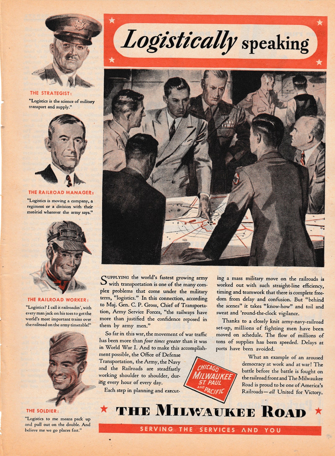 The Milwaukee Road Print Ad 1944 - Etsy