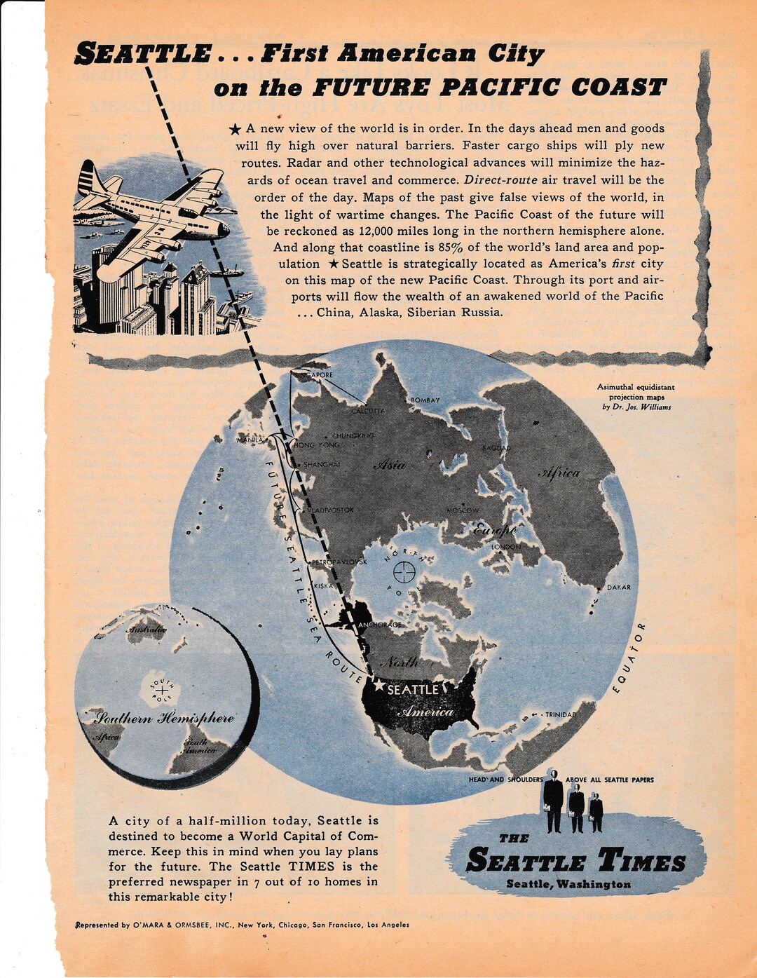 3 1940's Seattle Times Print Ads - Etsy