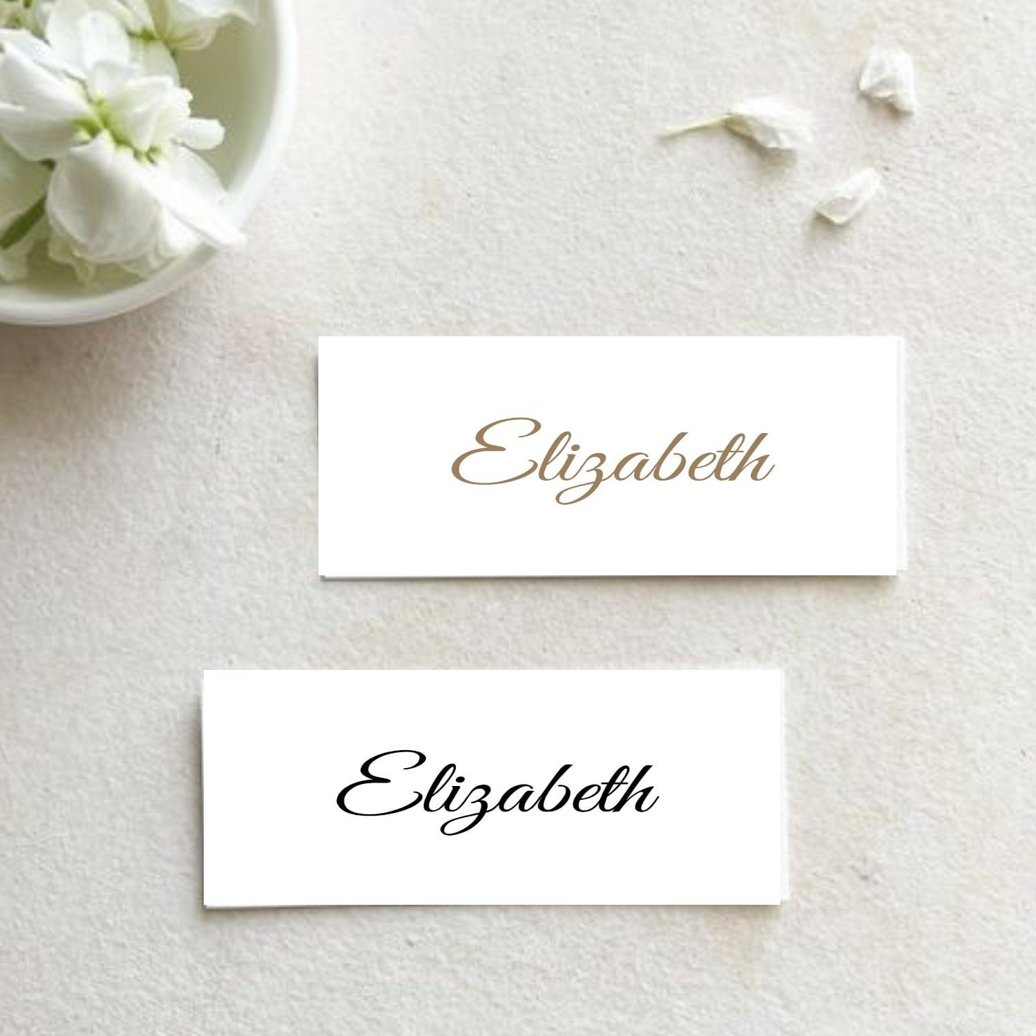 WEDDING Name Place Card Template. Minimalist & Classic Design. - Etsy
