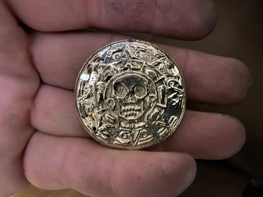 Cursed Aztec Gold Pirates of the Caribbean Solid Brass. FREE SHIPPING ...