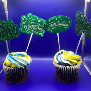 Cupcake Toppers Made From Anodized Aluminum Event Keepsakes Reusable ...