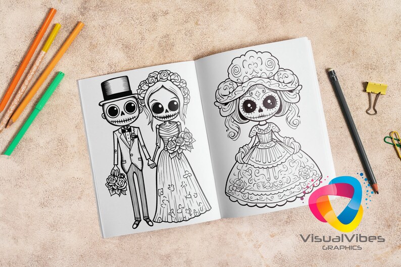 Over 25 Dia De Muertos Coloring Pages Bundle for Kids and Adults ...