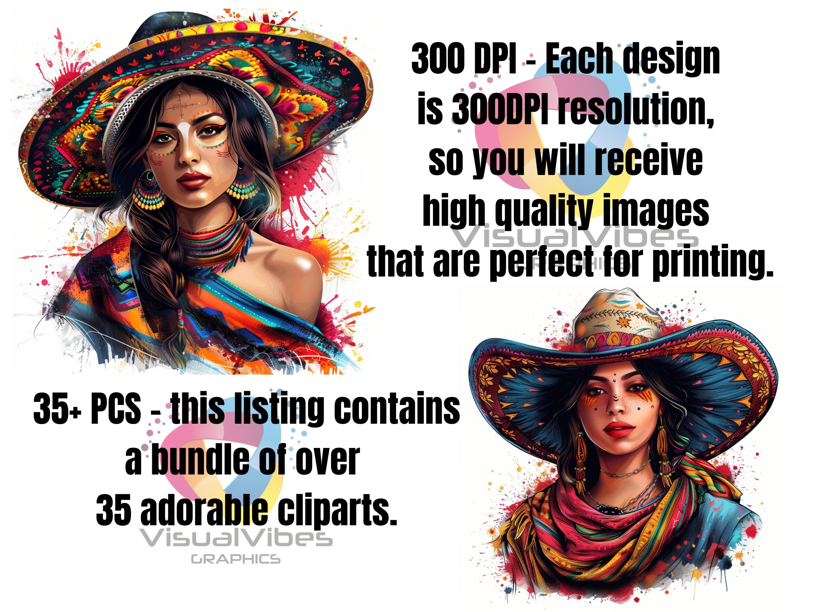 Over 35 Viva Mexico Clipart Bundle Mexican Tradition Illustrations ...