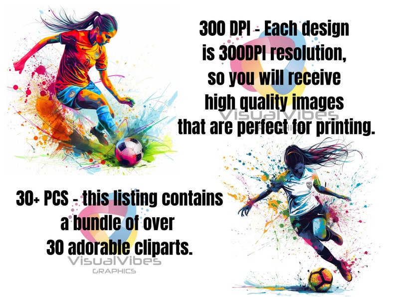 Over 30 Vibrant Soccer Kids Clipart Bundle Sticker PNG Soccer Stickers ...