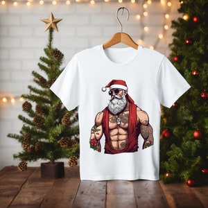 20+ Christmas Badass Santa Claus Clipart Bundle Christmas Tshirt Design ...