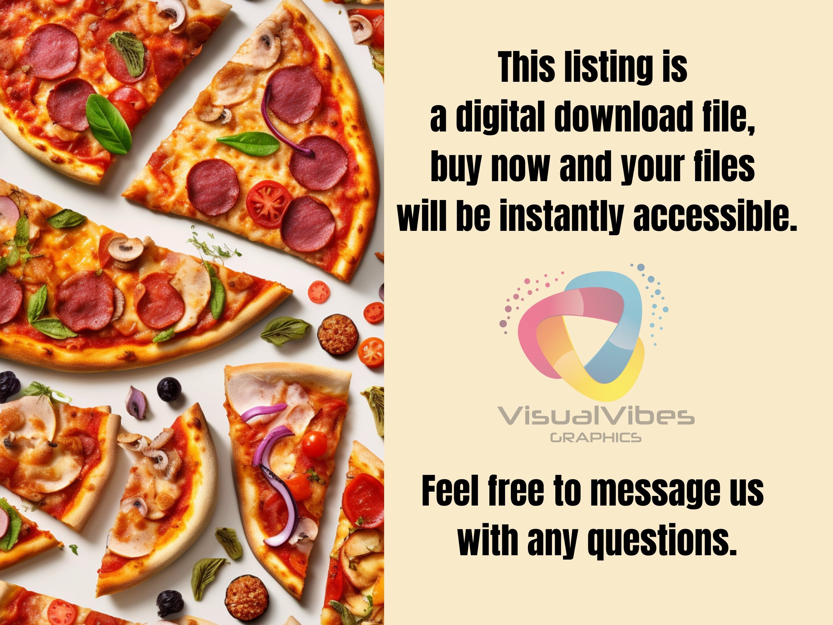 25 Pizza Themed Seamless Pattern Bundle 300dpi Kitchen Decor - Etsy