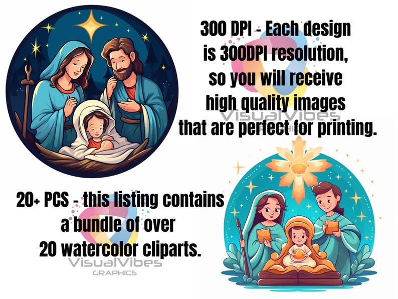 20+ Nativity Scene Clipart Bundle Christmas Design Nativity Clipart ...