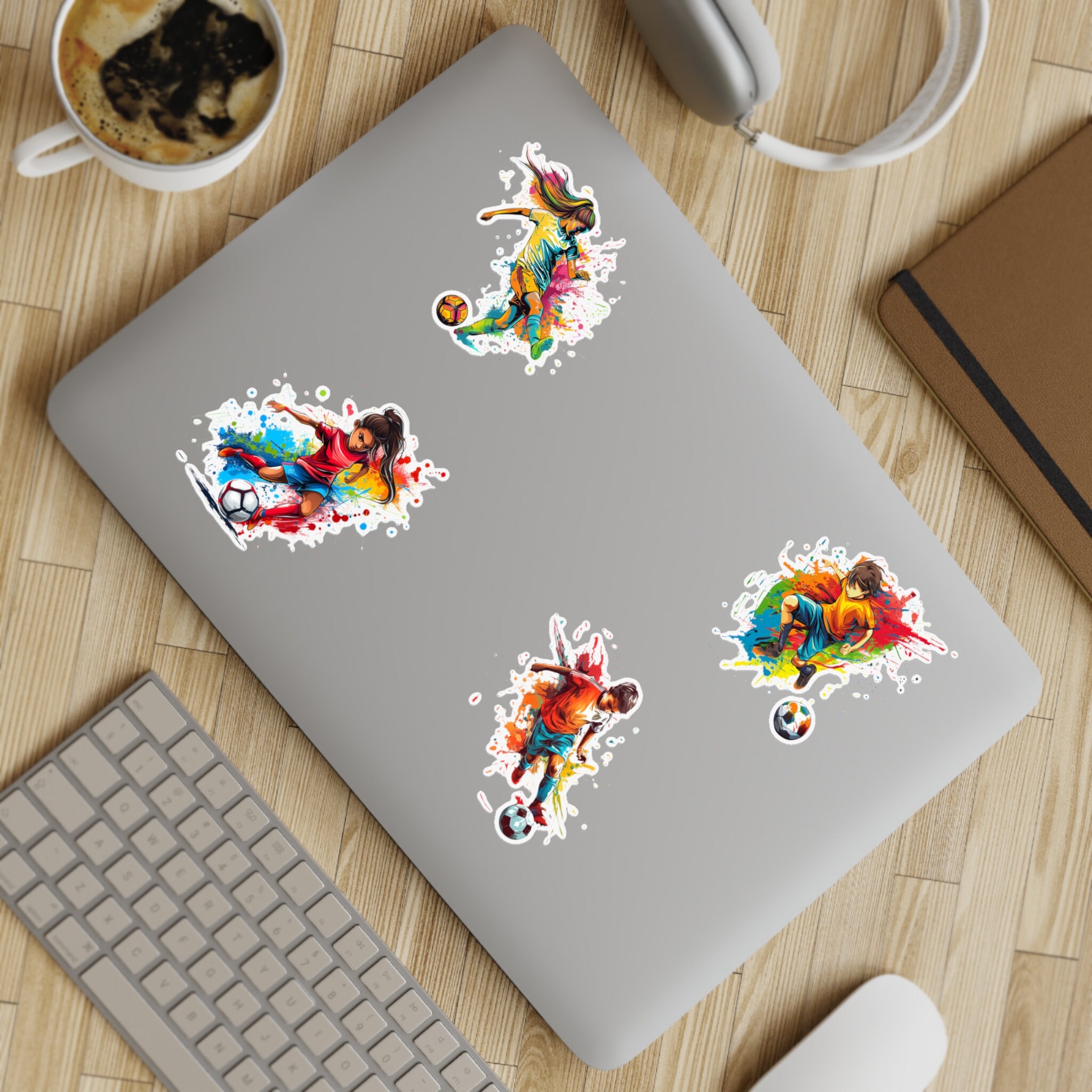 Over 30 Vibrant Soccer Kids Clipart Bundle Sticker PNG Soccer Stickers ...