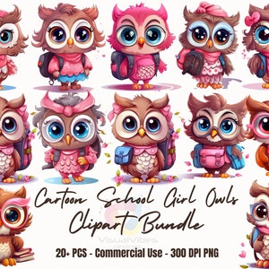 20+ Cute Baby Girl Owl Clipart | Girl Owl | Sticker | PNG | Commercial ...