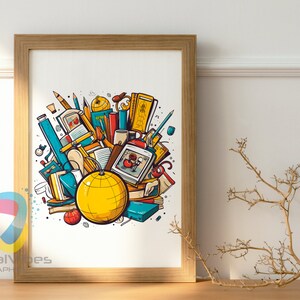 20+ Back to School Clipart Bundle Sticker PNG Classroom Decorations ...