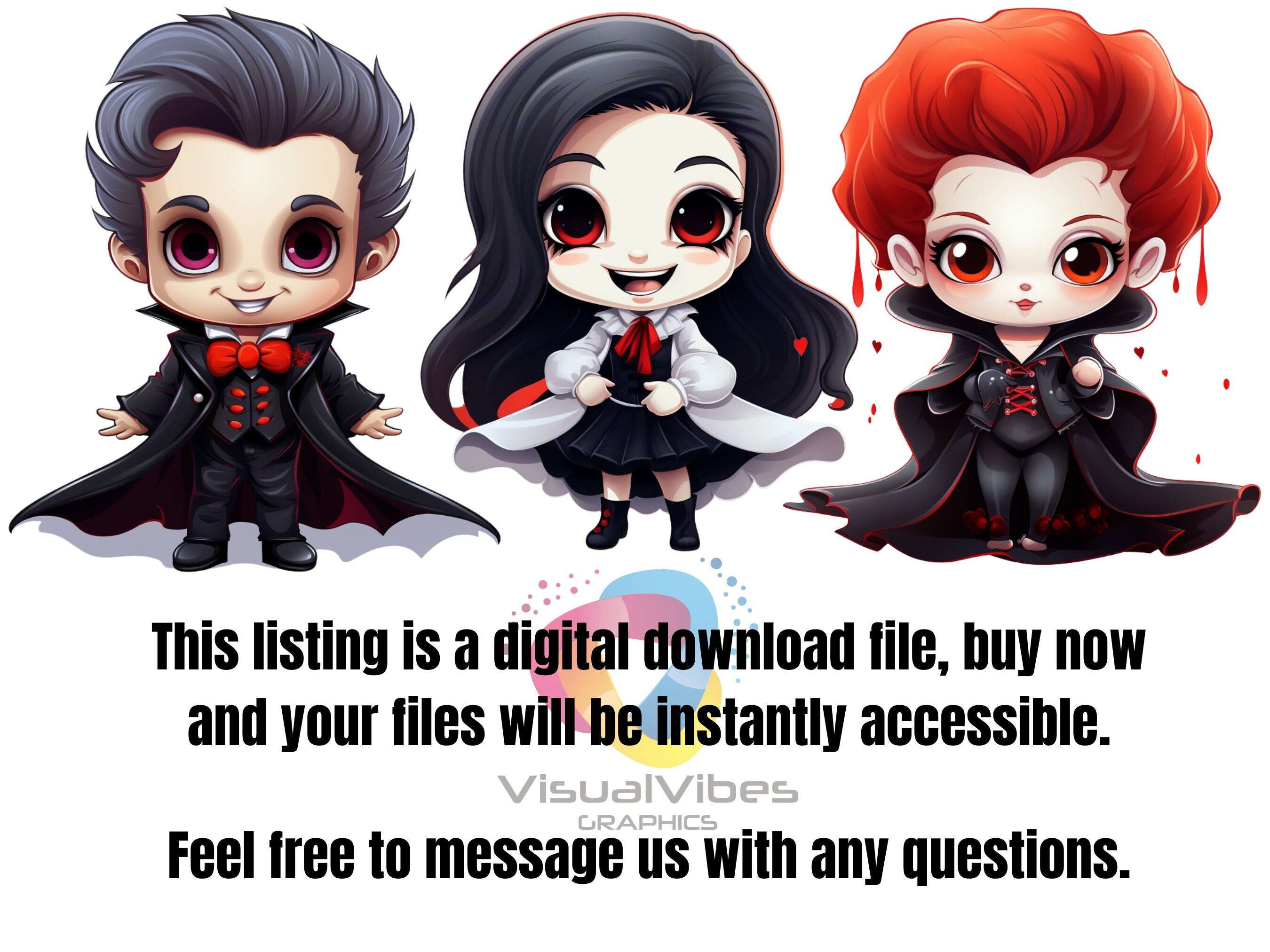 20 Cute Cartoon Kids in Vampires Halloween Costume Clipart Bundle Kids ...