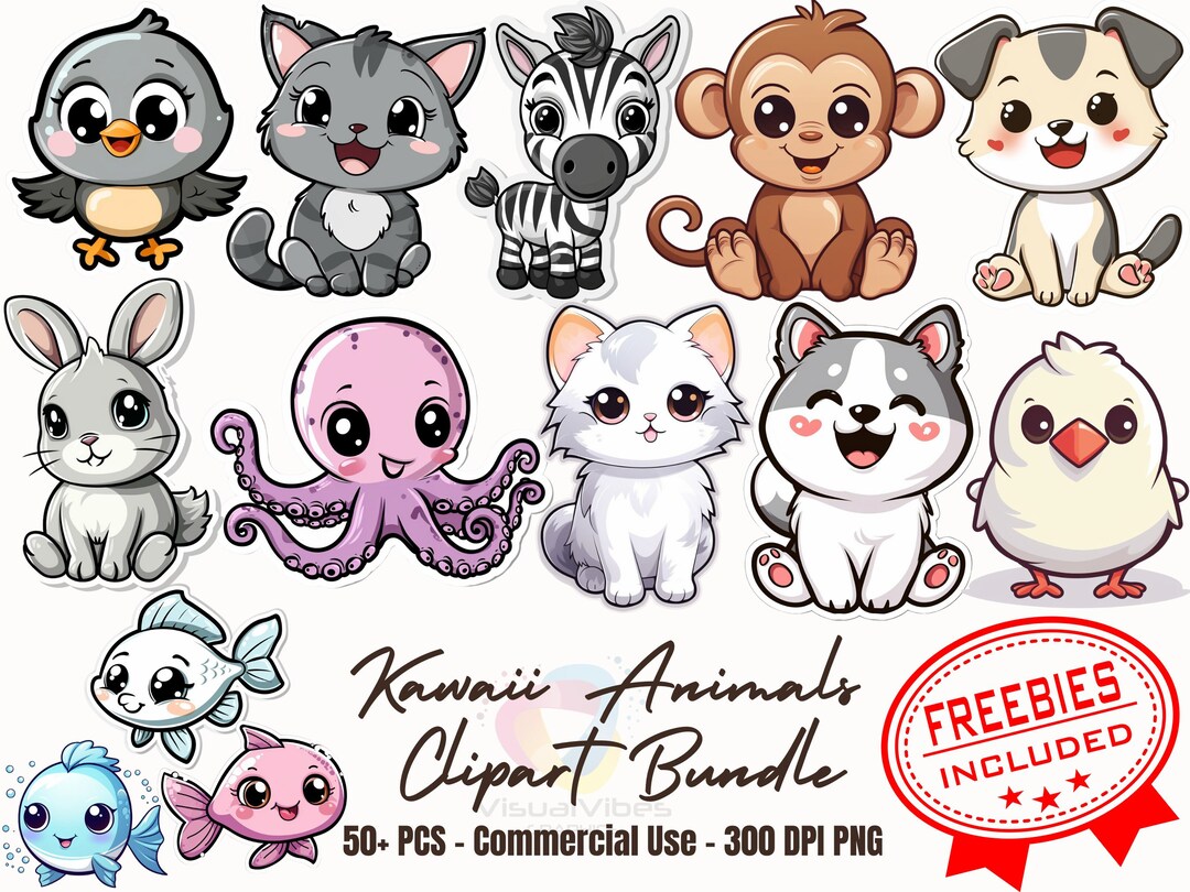 20+ Kawaii Style Back to School Clipart Bundle Kawaii Stickers Teacher ...