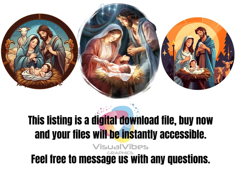 20+ Nativity Scene Clipart Bundle Christmas Design Nativity Clipart ...
