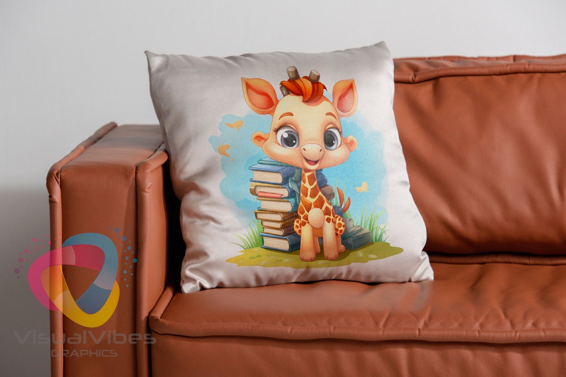 20 Cute Cartoon Baby Giraffe Clipart Back to School Sticker - Etsy