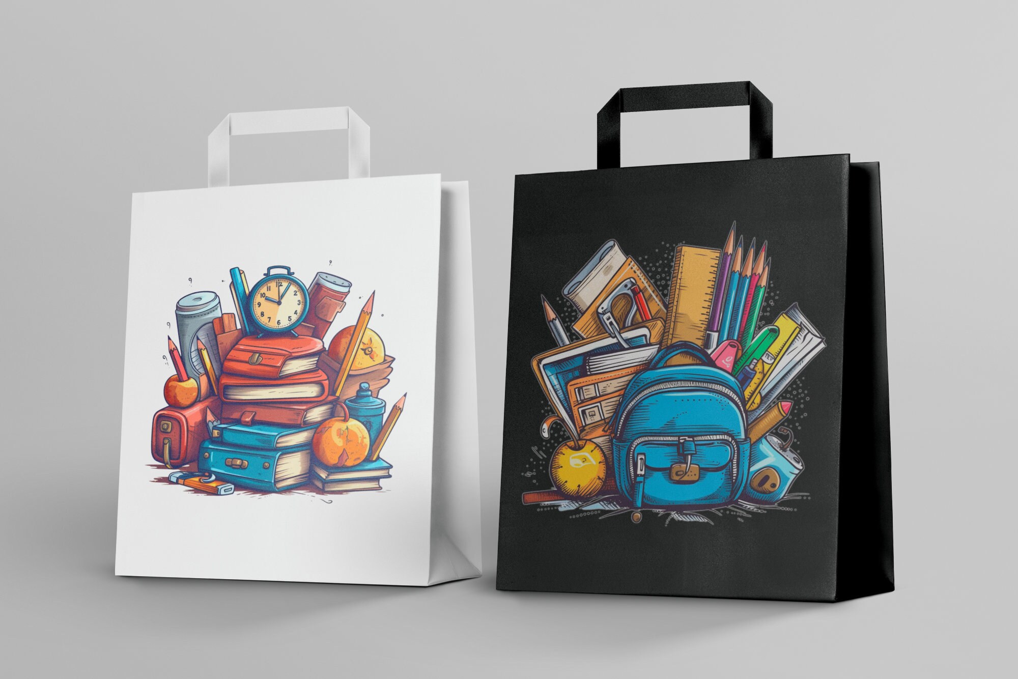 20 Back to School Clipart Bundle Sticker PNG Classroom Decorations ...