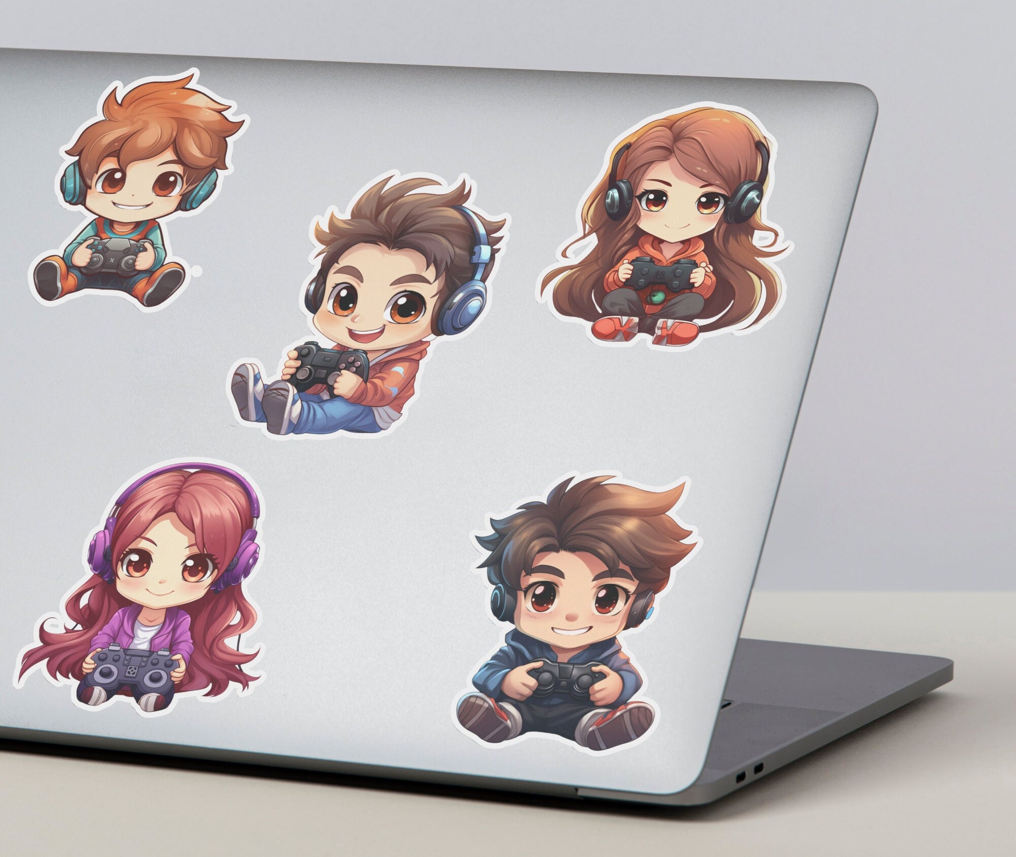 20 Cartoon Gamer Kids Clipart Bundle Gaming Stickers Png - Etsy