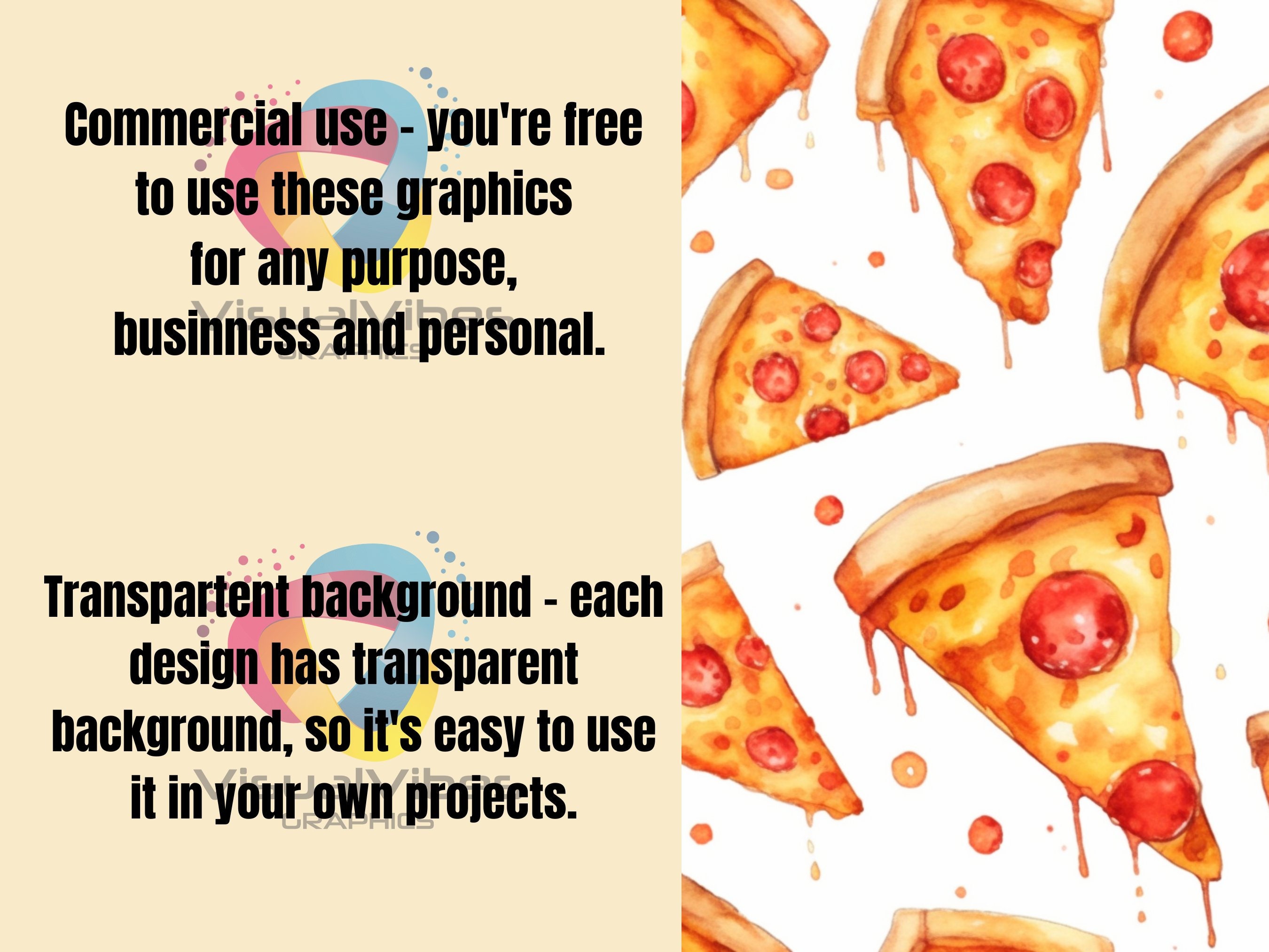 25 Pizza Themed Seamless Pattern Bundle 300dpi Kitchen Decor Food ...