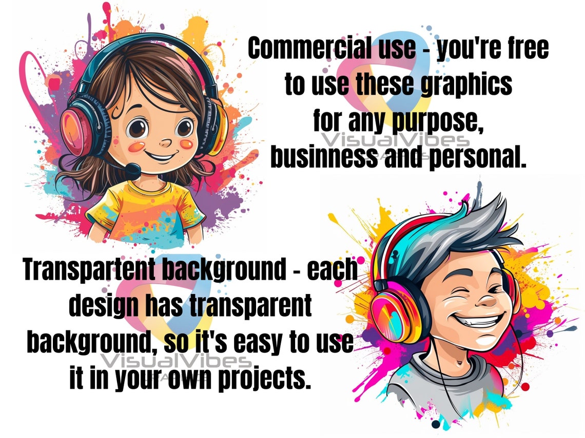 35 Cute Cartoon Colorful Music Kids Clipart Bundle Kids Sticker Music ...