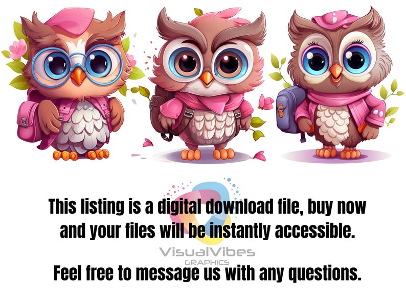 20+ Cute Baby Girl Owl Clipart | Girl Owl | Sticker | PNG | Commercial ...