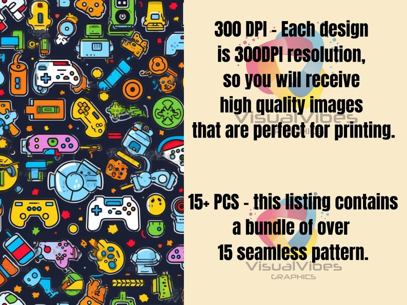 15 Gaming Seamless Patterns Gaming Designs Png Stickers Seamless ...