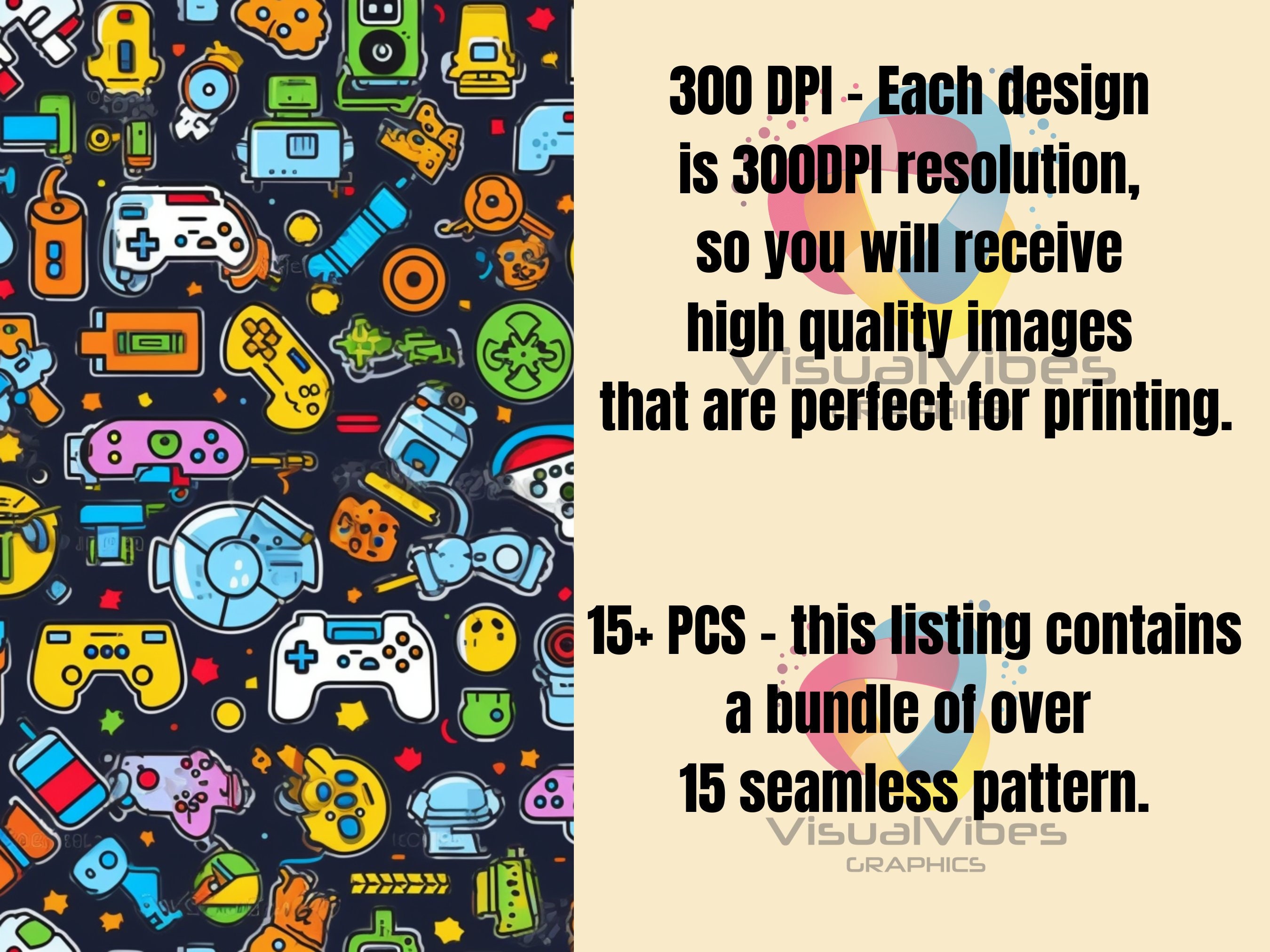 15 Gaming Seamless Patterns Gaming Designs Png Stickers Seamless ...